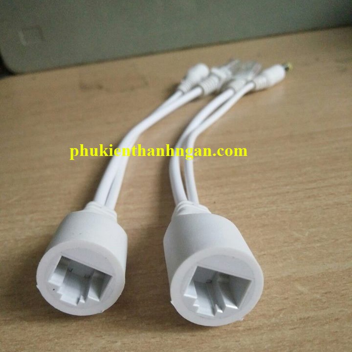Bộ 2 cáp truyền tín hiệu Jack Poe cho camera IP thông thường - Jack POE ...