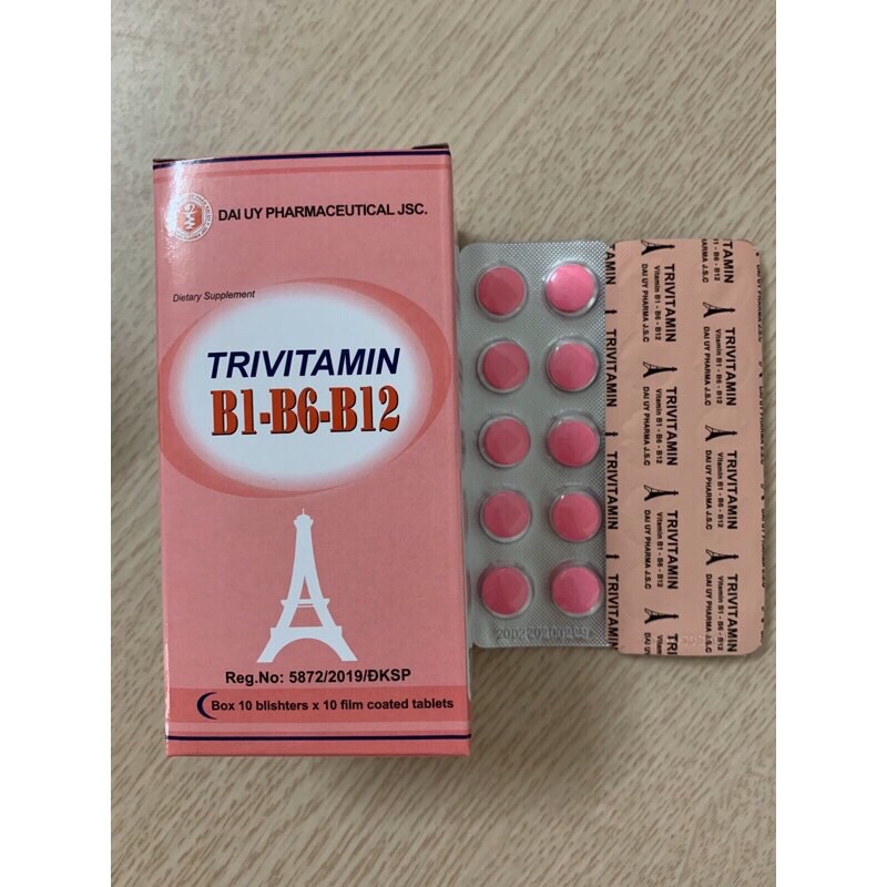 Trivitamin 3B. b1,b6,b12 hộp 100 viên | Shopee Việt Nam