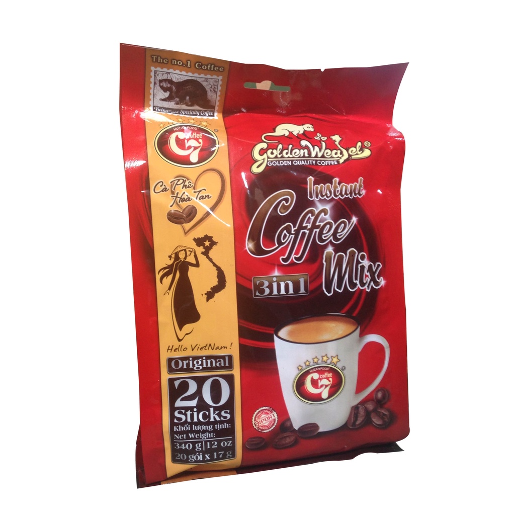 Cà Phê Hòa Tan 3in1 Con Chồn Vàng C7 - Túi 20Que x 17Gr - Huca Food ...
