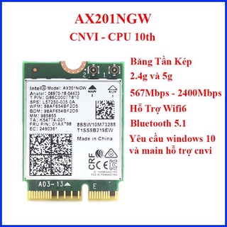 Intel AX201, M.2 wifi card băng tần kép 2.4G và 5G, Wifi 6 tốc độ 3000M ...