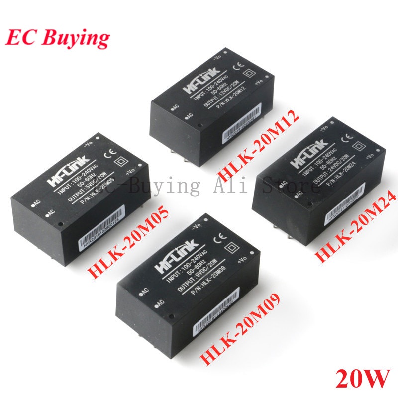 Mô Đun Cấp Nguồn Mini AC DC 220V Sang 5V/9V/12V/15V/24V 20W HLK-20M05 ...