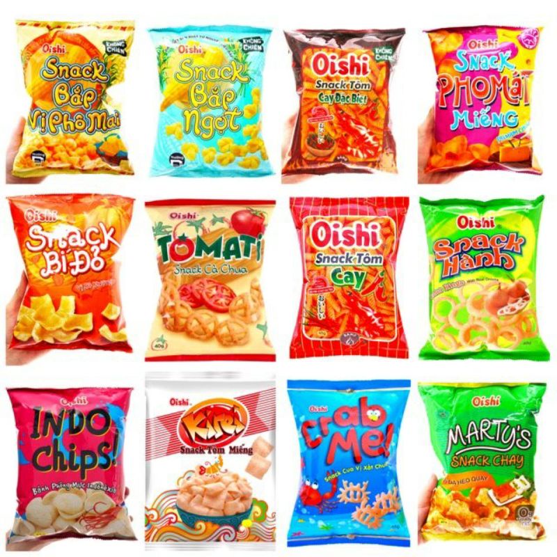 Combo 50 bịch Bánh Snack bim bim Oishi 12gr | Shopee Việt Nam