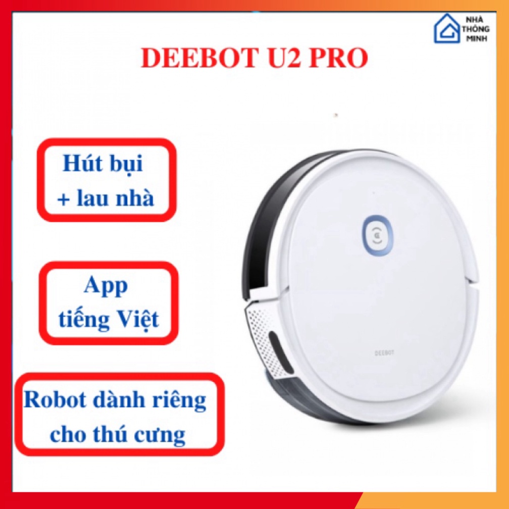 Robot hút bụi lau nhà Ecovacs Deebot U2 Pro - Hàng trưng bày mới 99% ...
