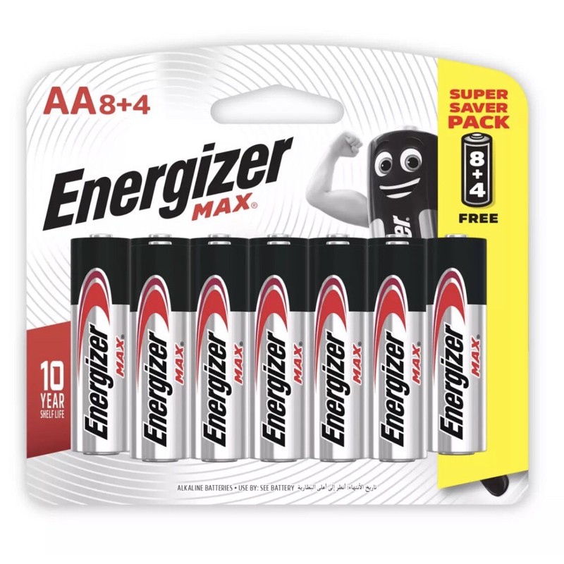 Pin AA Energizer alkaline LR03 E91 BP-8+4 ( vỉ 12 viên ) - Hàng chính hãng DKSH Việt Nam ...