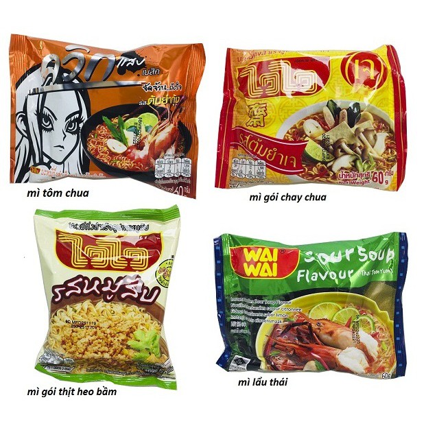 Com bo 10 gói Mỳ Tôm wai wai 60g các loại | Shopee Việt Nam