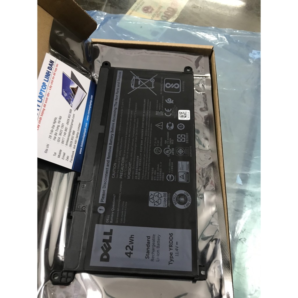 Pin Dell (Original)37Wh Vostro 5490 5590 YRDD6 New Battery | Shopee ...