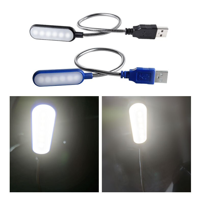 Đèn bàn USB 6-LED linh hoạt - Đèn đọc sách di động cho máy tính xách ...