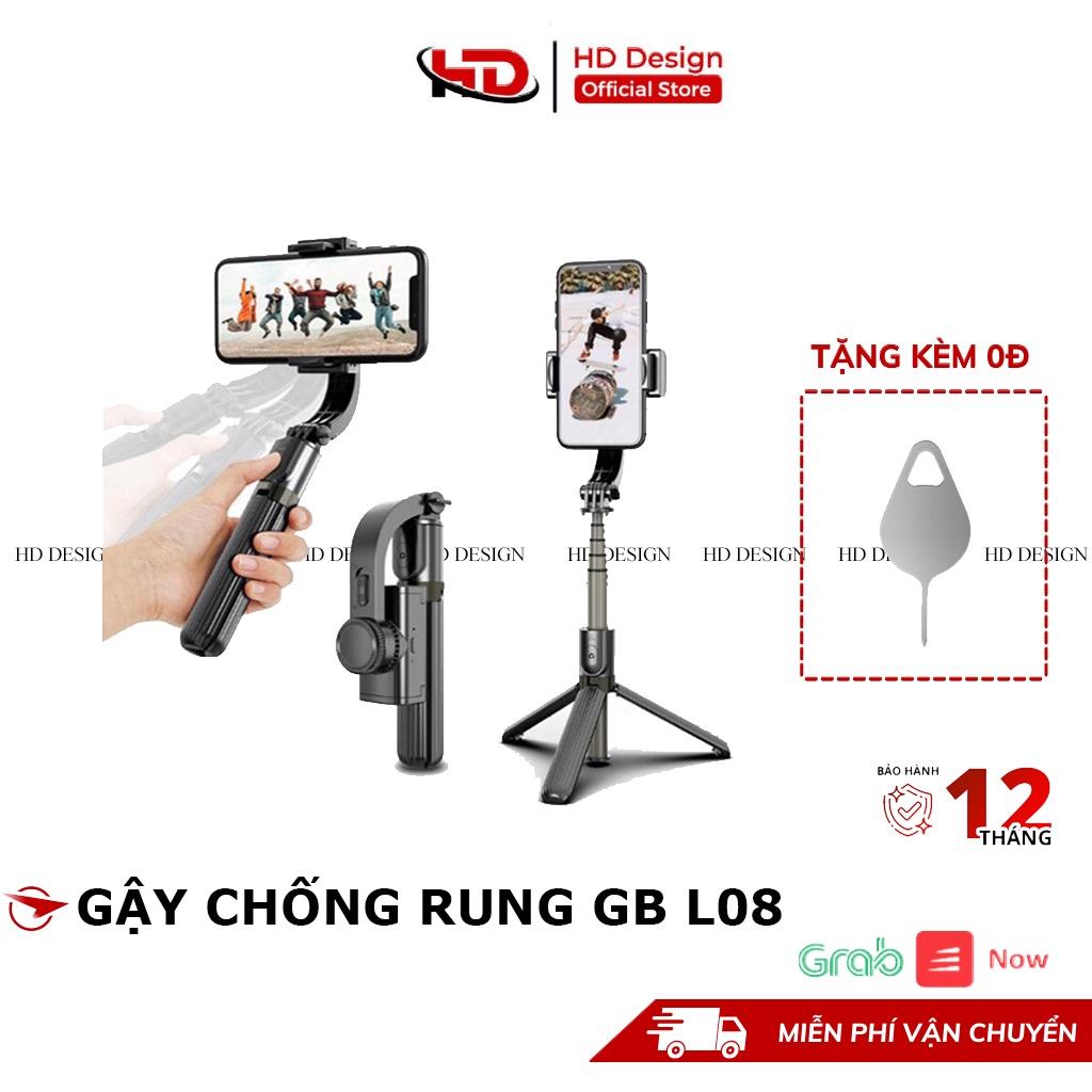 Gậy Chống Rung Gimbal Stabilizer L08, Gậy Hỗ Trợ Xoay 360 Độ - Quay Phim Đa Năng - Có 3 Chân Đỡ ...