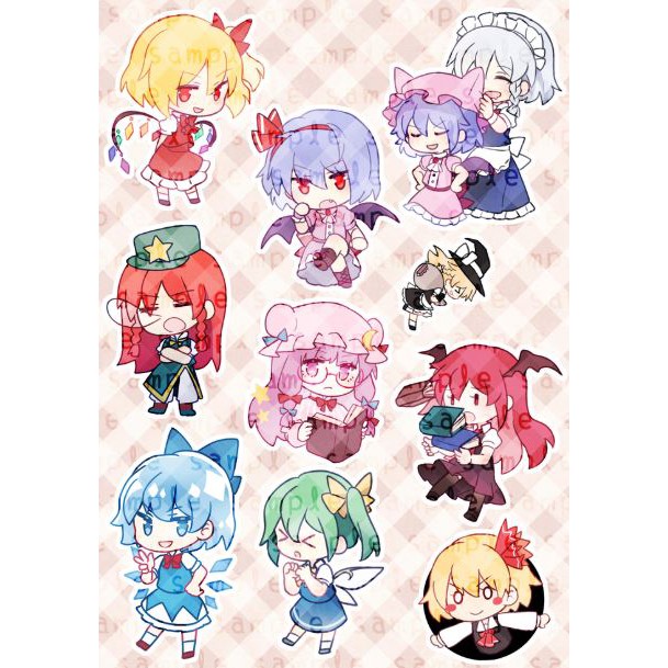 [Có sẵn] Sticker Touhou 6 - Set 4 hình giao ngẫu nhiên | Shopee Việt Nam