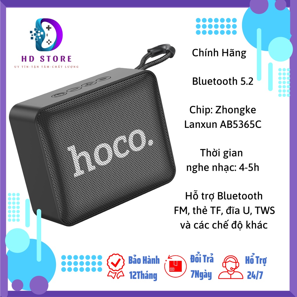 Loa Bluetooth Hoco BS51 Hổ trợ Bluetooth 5.2, pass hay chính hãng bảo hành 12 tháng | Shopee ...