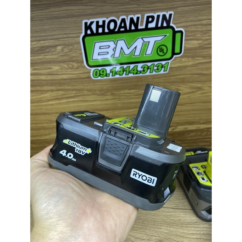 PIN RYOBI 18V 4Ah RB18L40A hàng Mỹ ( Mới 95%) | Shopee Việt Nam