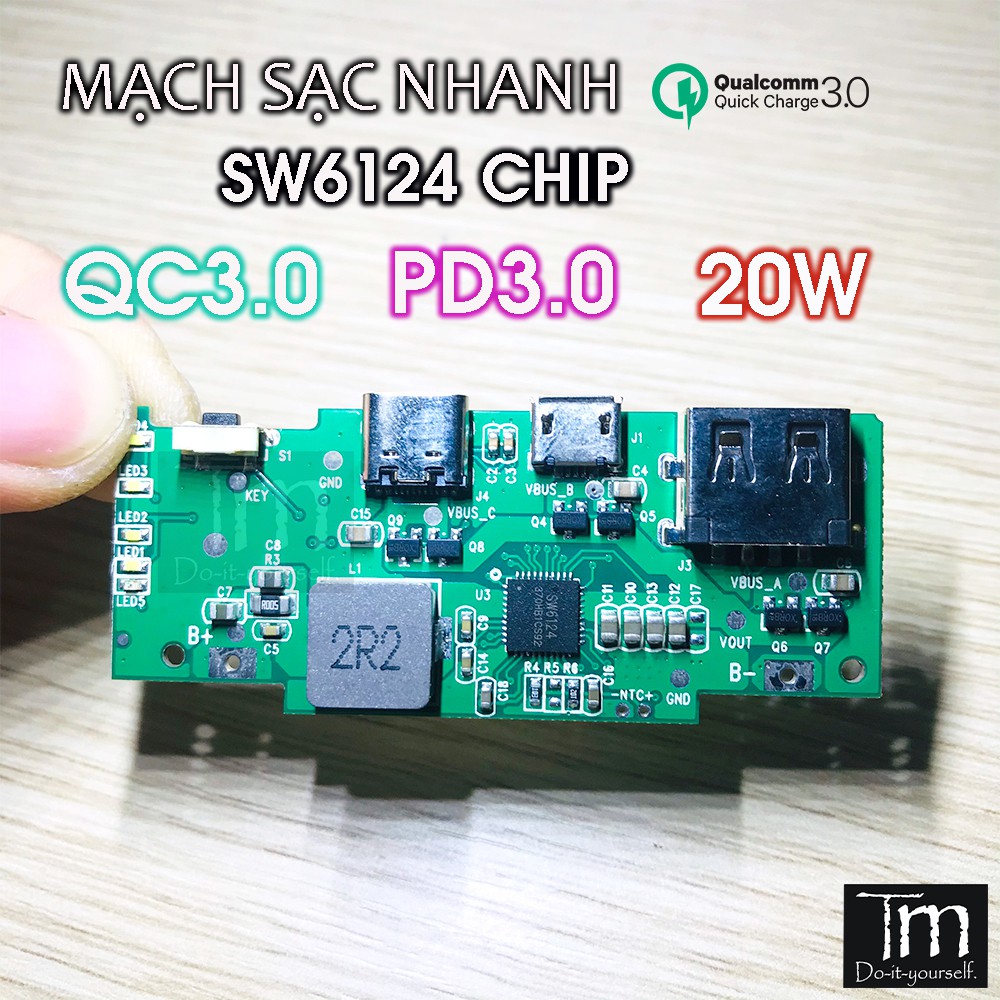 Mạch Sạc Dự Phòng Sạc Nhanh 20W SW6124 Có PD3.0 | Shopee Việt Nam