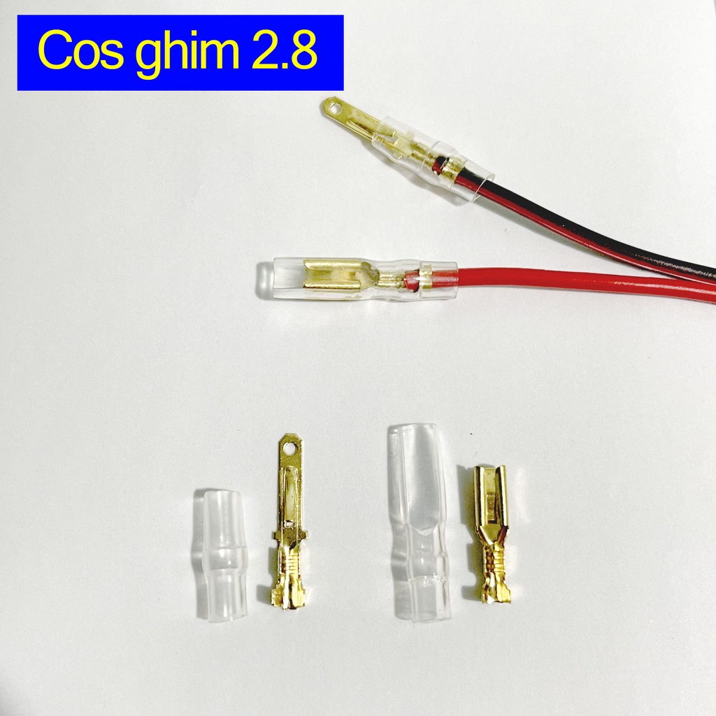 100 ĐẦU COS GHIM ĐỰC - CÁI 2.8 CHO Ô TÔ,XE MÁY BẰNG ĐỒNG | Shopee Việt Nam