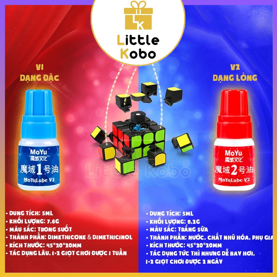 Dầu Bôi Trơn Rubik MoYu Lube V1 V2 V3 5ml Phụ Kiện Rubic Đồ Chơi Trí Tuệ Trẻ Em Phát Triển Tư ...