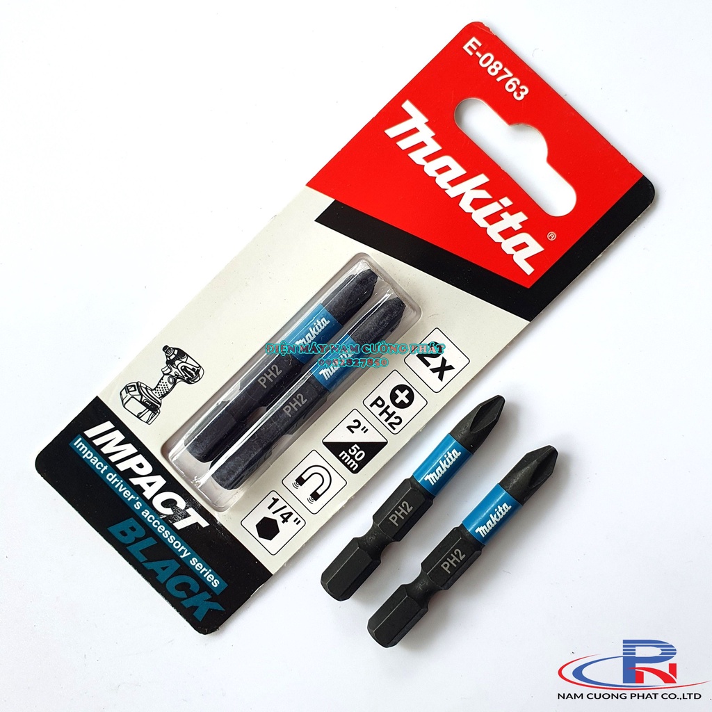 Mũi vặn vít PH2x50mm Impact Black Makita E-08763 - Bộ 2 cái | Shopee ...