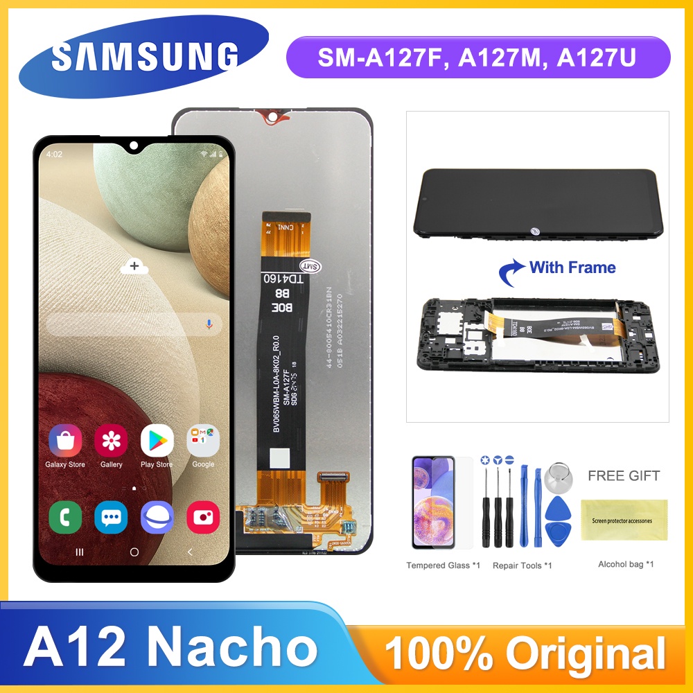 Dành Cho Samsung Galaxy A12 Nacho LCD A127F A127M Màn Hình Hiển Thị Bộ ...