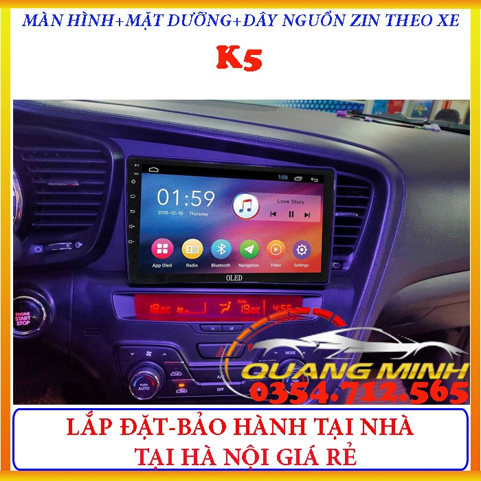 Bộ màn hình OLED C2 NEW cho xe KIA K5, Android 10. lắp sim 4g, ram 2g rom 32g - man hinh dvd oto ...