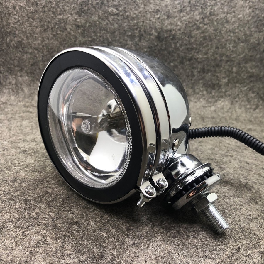 1PC Metal Chrome Universal Motorcycle Fog Light Front Driving Spot ...