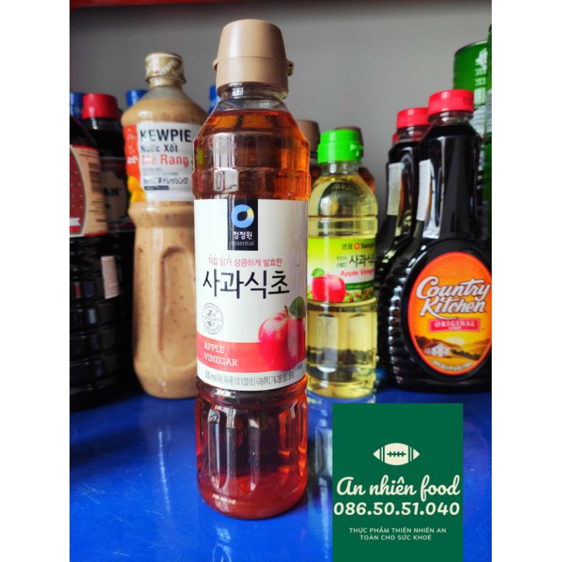 Giấm Táo Hàn Quốc Dấm Chai 500ml | Shopee Việt Nam