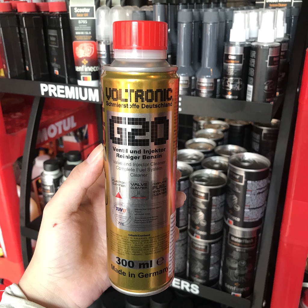 Phụ gia pha x.ă.n.g, làm sạch động cơ x.ă.n.g Voltronic G20 Valve and Injector Cleaner 300ml ...