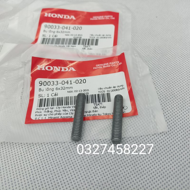 2 Ren cùi xông bắt ốc cổ pô xe DREAM, WAVE, FUTURE... zin. bu lông 6x32 ...