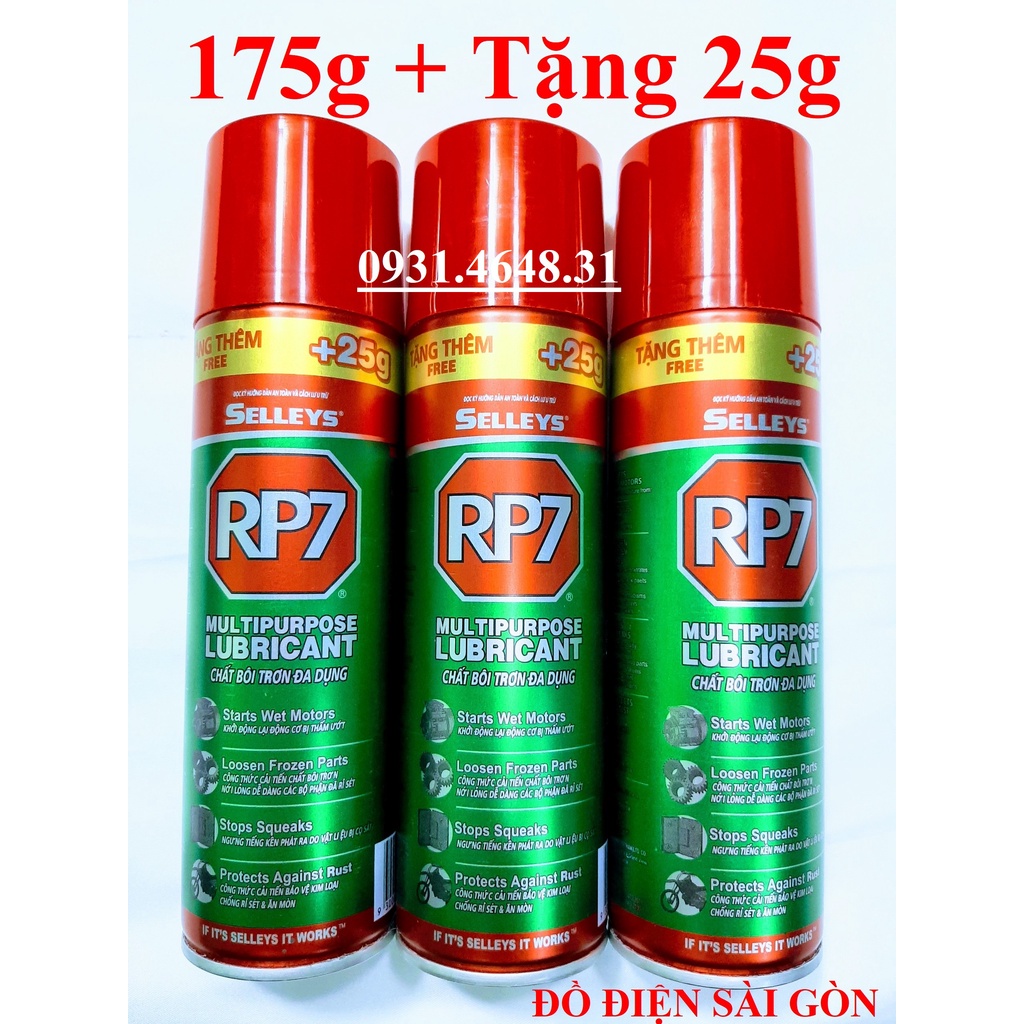 RP7 CHAI XỊT CHỐNG RỈ SÉT RP7 175g + TĂNG THÊM 25g CAO CẤP | Shopee ...