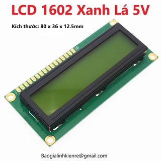 Màn hình LCD 1602 2004 5V xanh lá/xanh dương Có Đèn Nền - Kèm I2C | Shopee Việt Nam