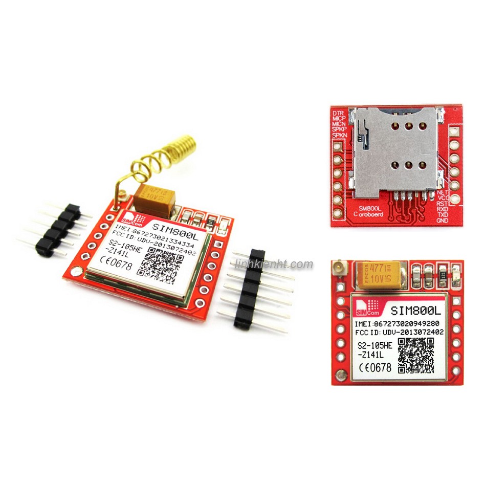 SIM800 SIM800C MODULE SIM800L GSM GPRS KÈM ĂNG TEN KẾT NỐI ARDUINO ...