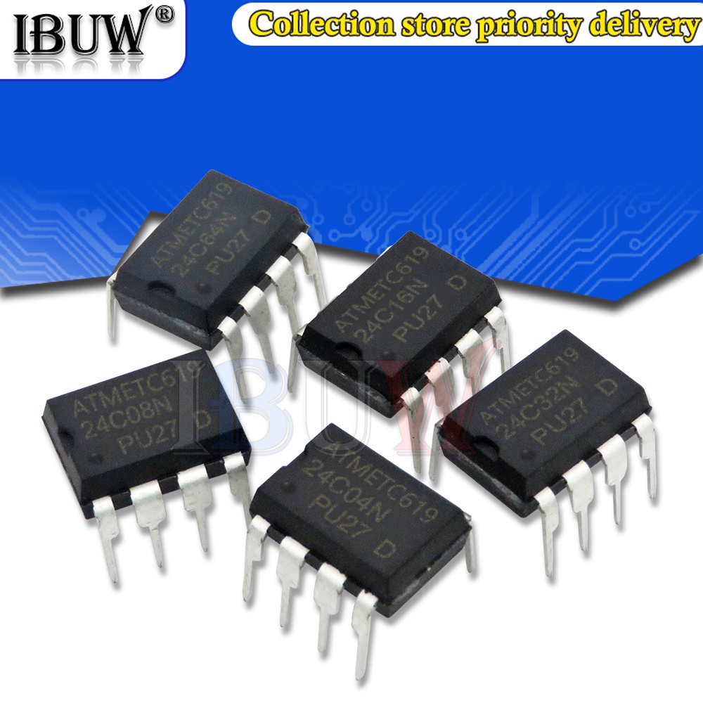 Bộ 10 Chip Ic AT24C256 DIP-8 24C256 AT24C256N DIP AT24C01 AT24C02 ...