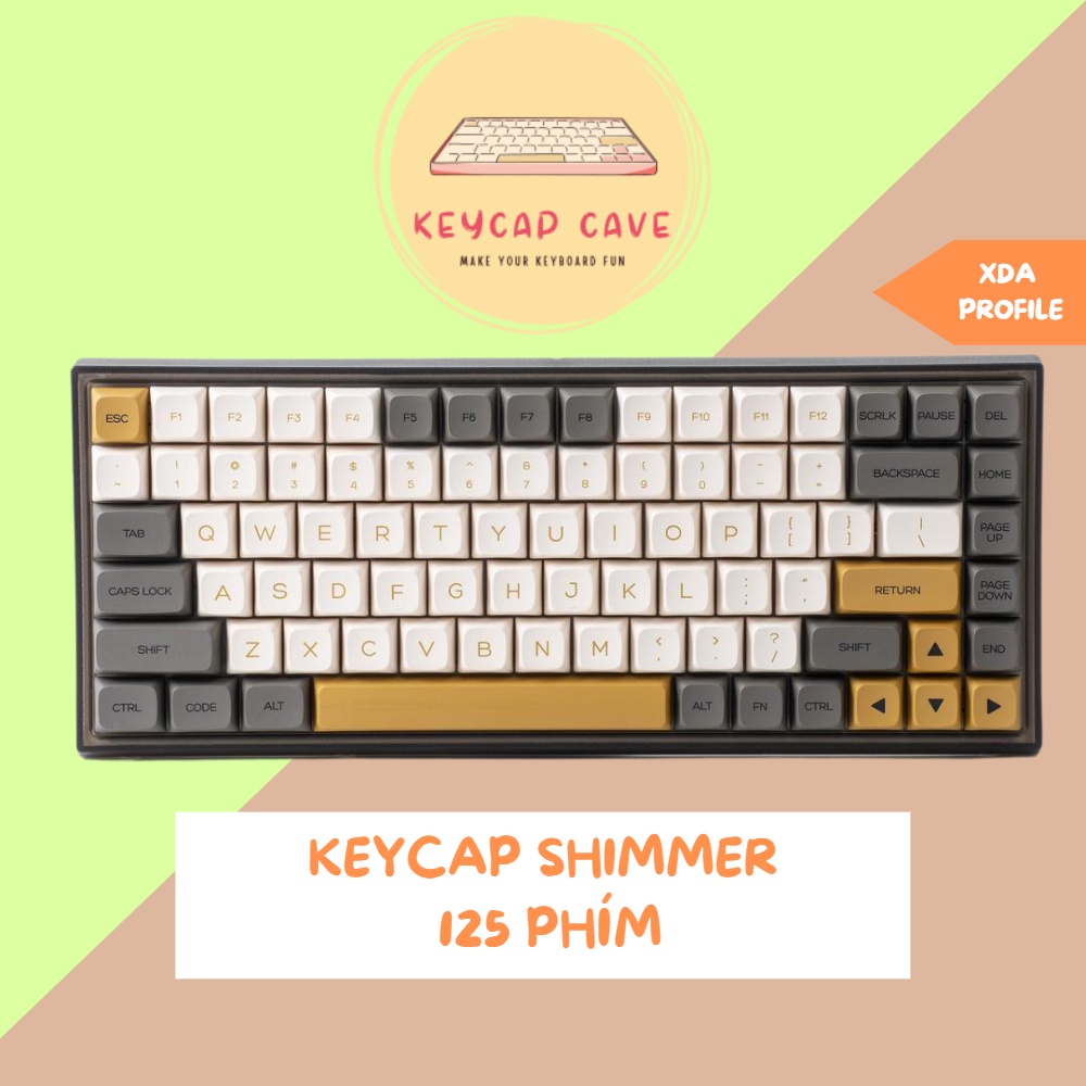 Keycap PBT Shimmer V2 XDA profile Dyesub 125 nút [Giao bằng túi zip ...
