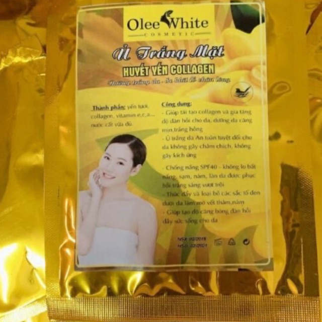 Ủ trắng mặt OLEE WHITE ,huyết yến collagen | Shopee Việt Nam