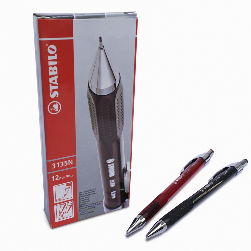 Combo bộ Hộp 12 cây bút chì bấm STABILO 3135N nét 0.5mm | Shopee Việt Nam