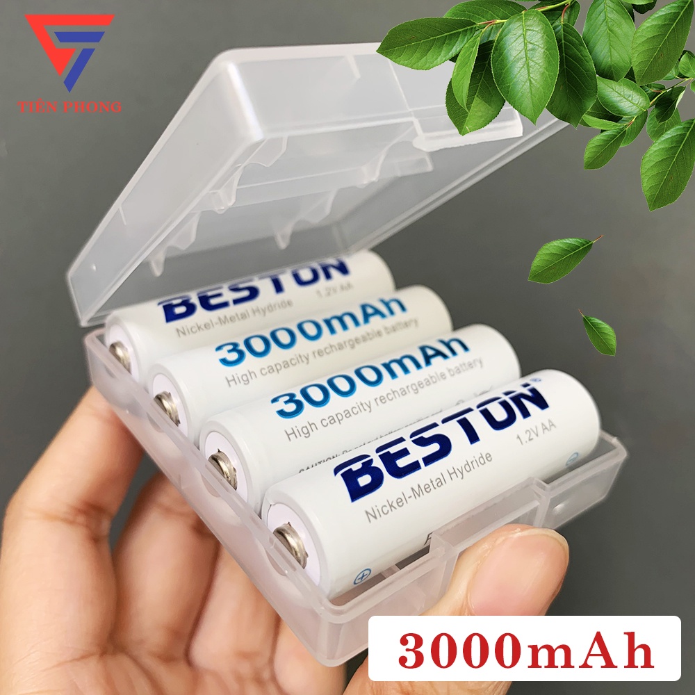 Pin Sạc AA, AAA Beston tiểu 3000mAh 1.2V chính hãng - Bộ 4 viên kèm hộp ...