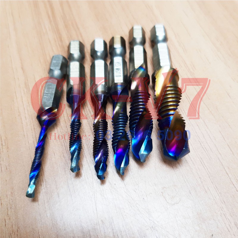 Mũi khoan taro. Bộ 6 Mũi Taro Ren Cho Máy Khoan M3-M10 Loại Xịn (có hộp đựng) | Shopee Việt Nam