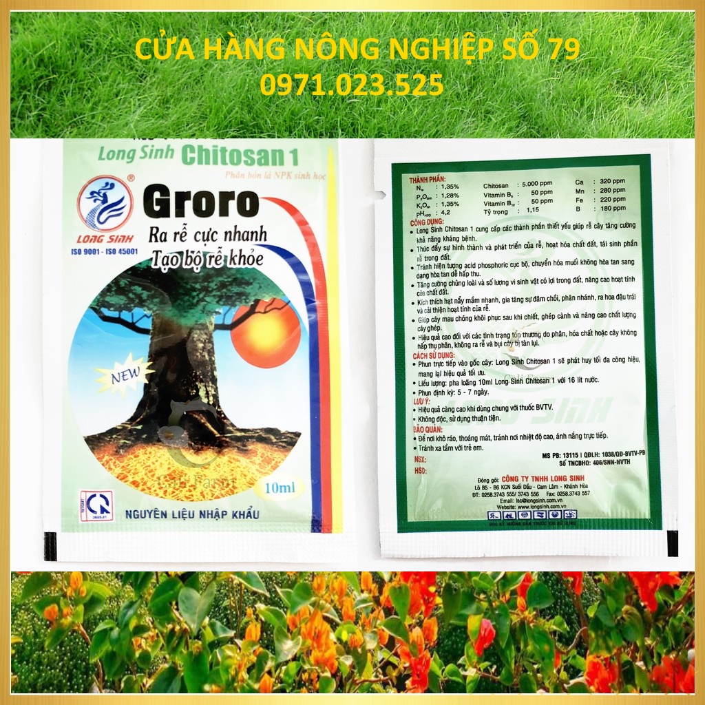 PHÂN BÓN GRORO CHITOSAN ( GÓI 10ML) KÍCH RA RỄ CỰC MẠNH | Shopee Việt Nam