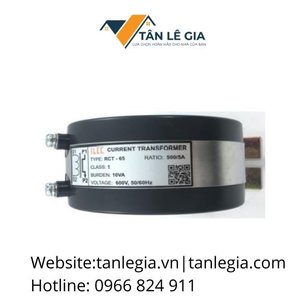 {HCM} Biến dòng đo lường - dạng tròn ILEC, đế sắt RCT-65 Phi 65 500/5A - 600/5A CL.1 - 10VA ...