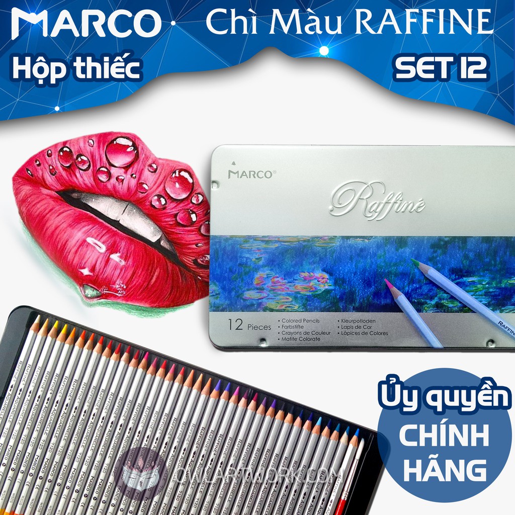 [CHÍNH HÃNG] Bút Chì Tô Màu MARCO Raffine 12 Màu Hộp Thiếc - Chì Màu ...