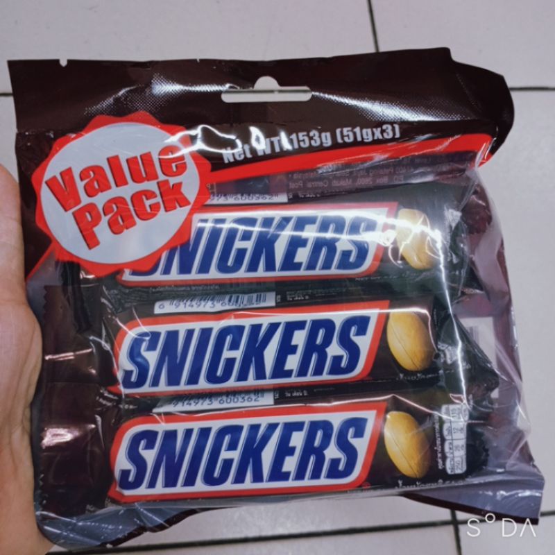 Socola Snickers gói 3 thanh 51g (153g) | Shopee Việt Nam