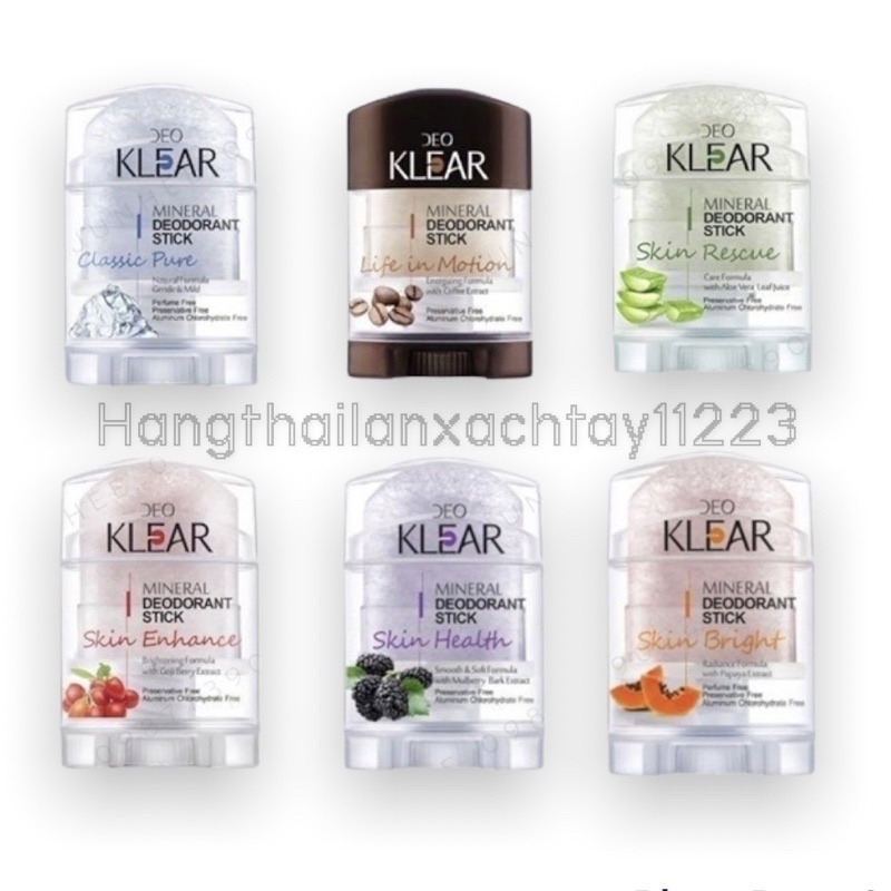 Lăn nách đá khoáng Klear Thái Lan siêu hiệu quả | Shopee Việt Nam
