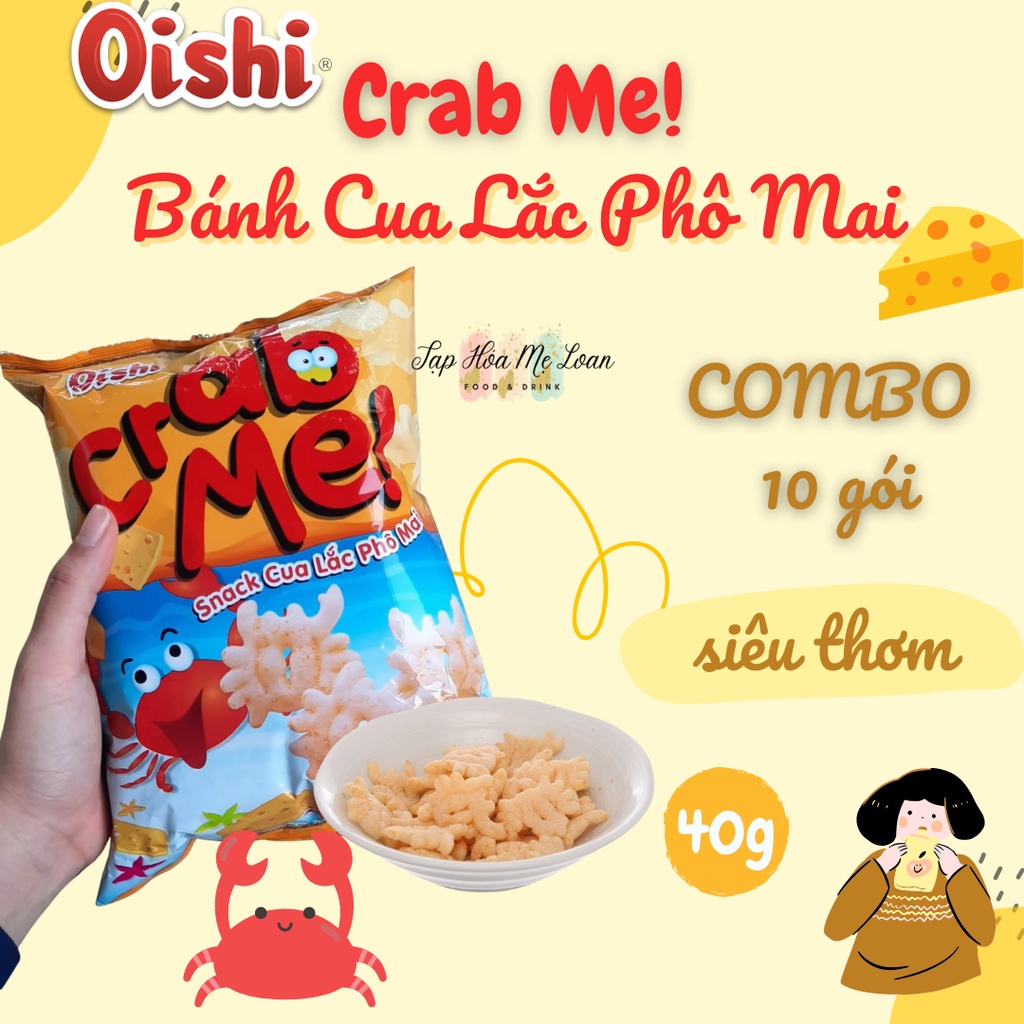 COMBO 10 Gói Bánh Snack Bim Bim Oishi® Cua Lắc Phô Mai 35g | Shopee Việt Nam