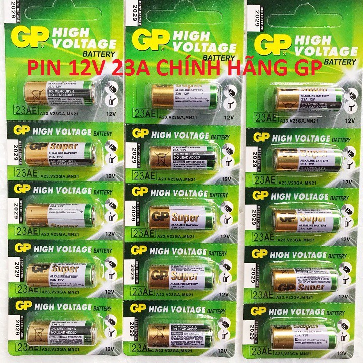 Pin 23A - 12V chính hãng GP nhập khẩu dùng cho chuông cửa, điều khiển ...