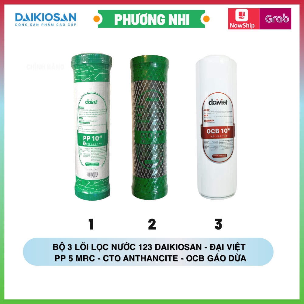 LÕI LỌC NƯỚC DAIKIOSAN 123 PP-CTO THAN ANTHANCITE- OCB - DÙNG CHO MÁY ...