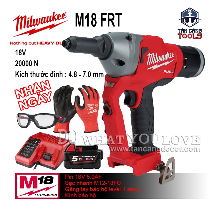 Combo Máy Rút Riveter Dùng Pin Milwaukee M18 FRT ( Số Lượng Có Hạn ...