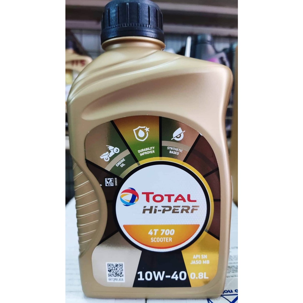Dầu nhớt Total Hi-Perf 4T 700 Scooter MB 10W40 - 800ml - dành cho xe tay ga | Shopee Việt Nam