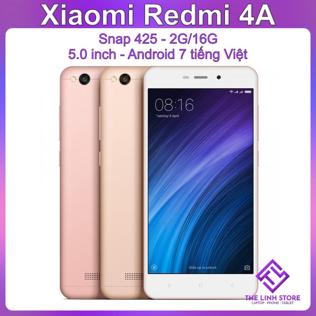 Điện thoại Xiaomi Redmi 4A màn 5 inch - Snap 425 ram 2G 16G | Shopee Việt Nam