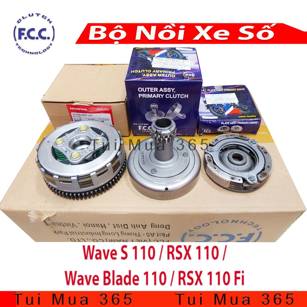 Full Bộ nồi trước và sau dành cho xe Wave S 110, RSX 110, Wave Alpha ...