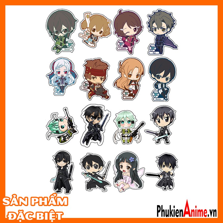 hình dán sticker anime SAO - Sword Art Online - Đao Kiếm Thần Vực Mẫu 1 ...