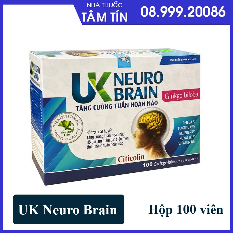 [CHÍNH HÃNG ] UK Neuro Brain- citicolin ginko biloba 200mg-Tăng Cường ...