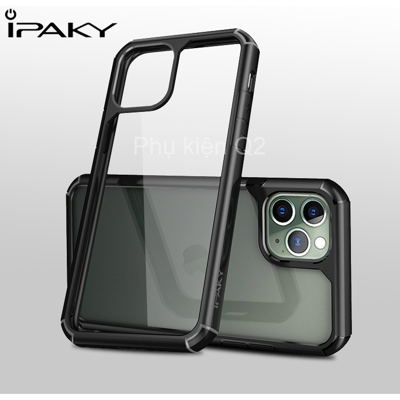 Ốp lưng iPAKY iP X/XR/XS/11/12/13/14/15 chống sốc mặt lưng mica trong ...