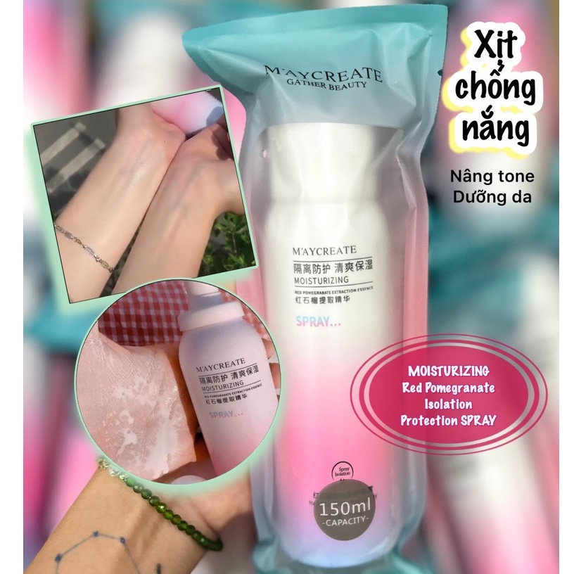 Xịt Chống Nắng Body (có thể dùng cho mặt) nâng tone May Create ...